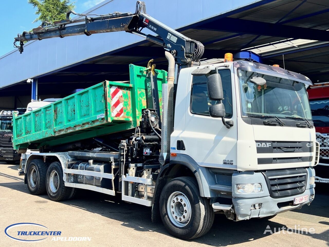 DAF CF 85.410 ATE, Hiab 166, 6x4 Steel spring hook lift truck for sale ...