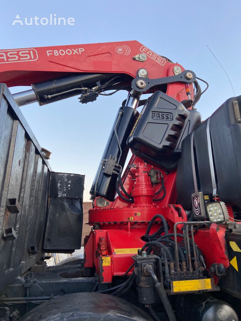 IVECO Magirus Trakker Grúa FASSI F800 XP con Jib skip loader truck for ...