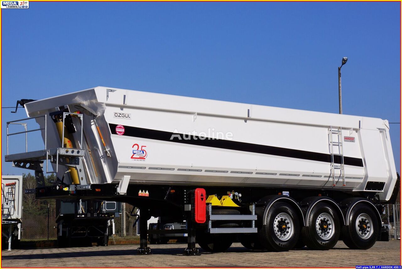 Mega 33-35 m³ MEGA Trailers Stahl Rinne, FUR Geröll & Bitumen FERTIG ...